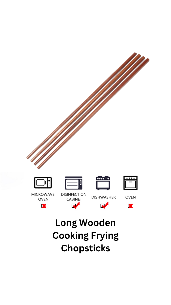 Long Wooden Cooking Frying Chopsticks | Orchid Chopsticks