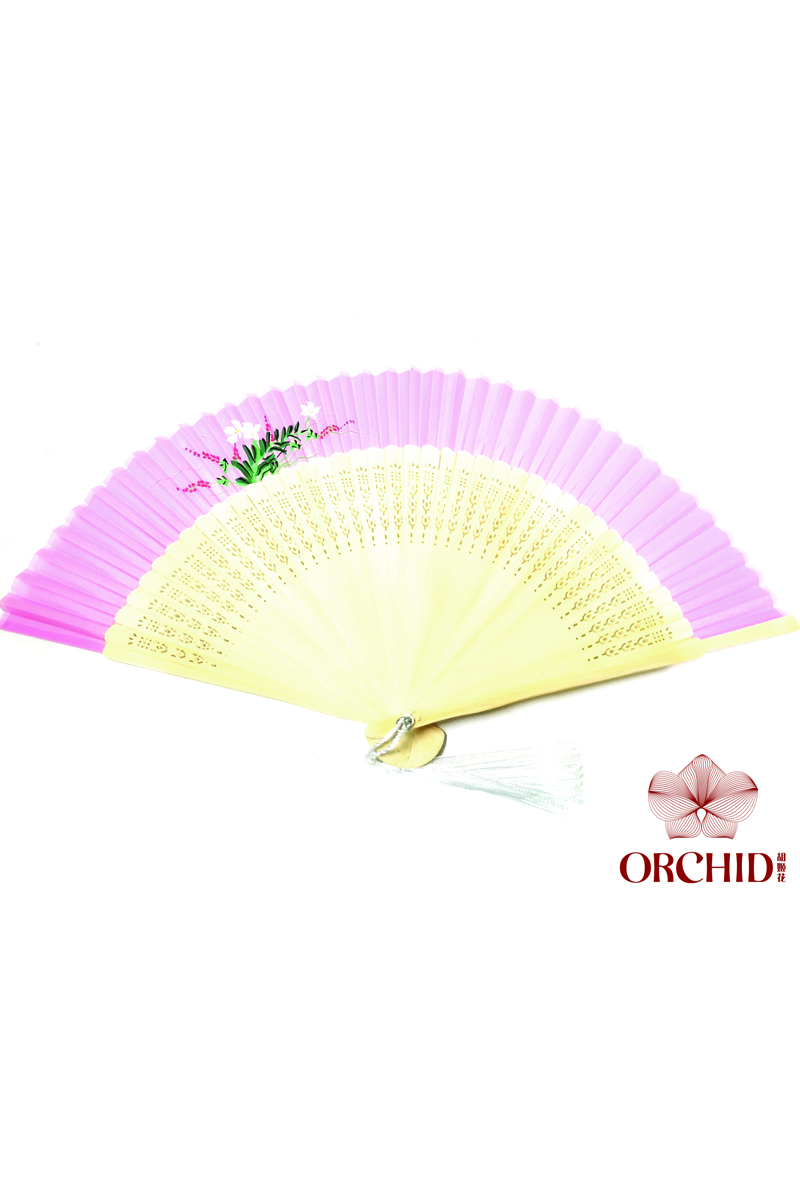 849-04 | Handpainted Design Tortoise-shell Bamboo And Silk Folding Hand ...