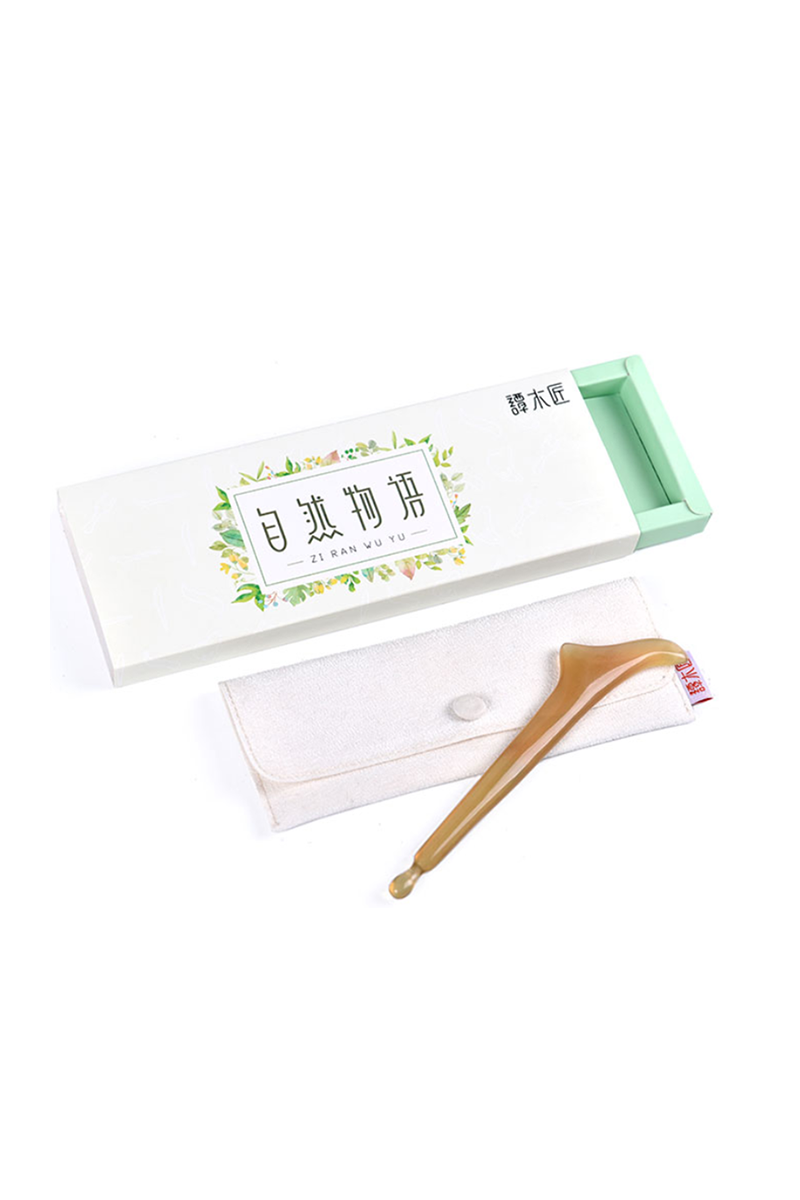8100369 | Tan Mujiang Natural Ox Horn Beauty Tool | Orchid Chopsticks